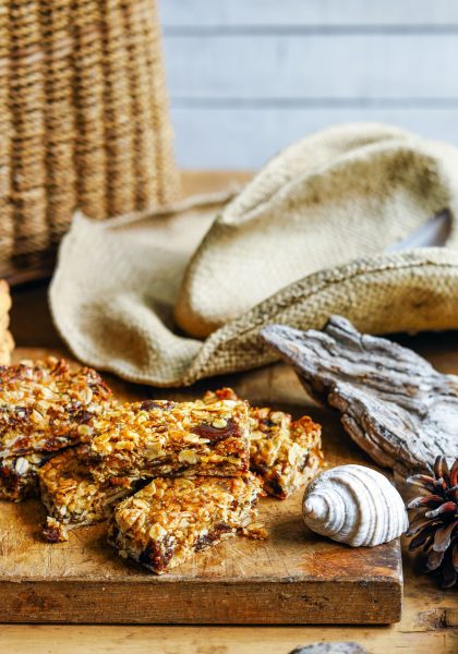 figgy, ginger walnut muesli bars & white choc, coconut cookies – Stuck ...